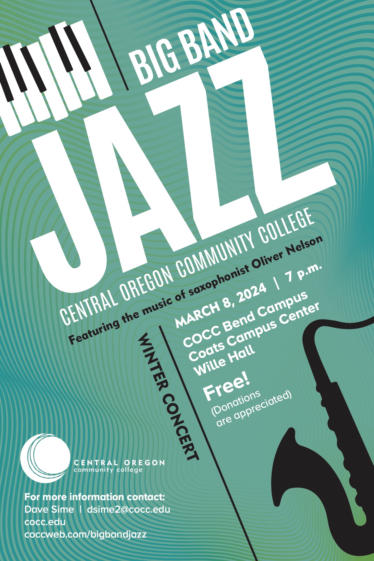 COCC Big Band Jazz In Concert – Central Oregon Jazz