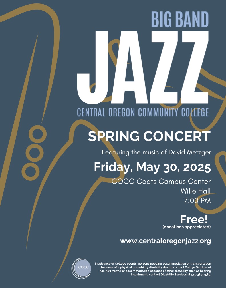 COCC Big Band Jazz Spring Concert 2025 – Central Oregon Jazz